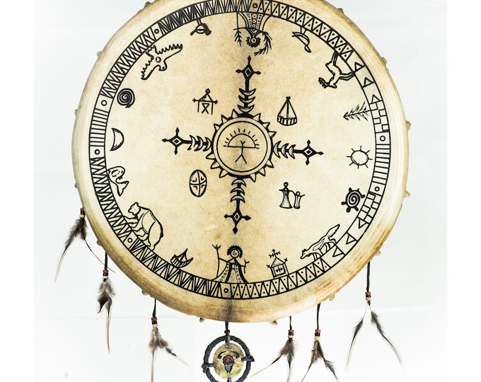 18 Inch Shamanic Frame Drum Journey Healing Ritual Drum Premium Quality ...