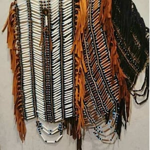 Indian Beaded Breast Chest Plate 20 Inch Five Colors - Etsy