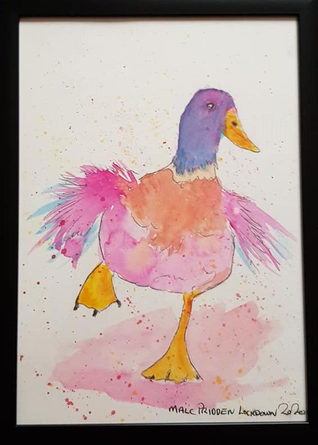 Watercolour Painting Cheeky Duck - Etsy