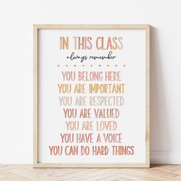 Classroom Poster - Etsy