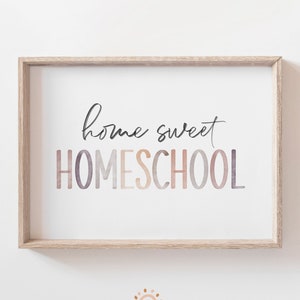 Home Sweet Homeschool Homeschool Sign Boho Homeschool Decor | Etsy