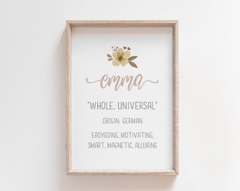 Emma Name Mean - Etsy Australia