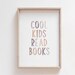 Cool Kids Read Books, Boho Classroom Decor, Kids Wall Art, Neutral ...