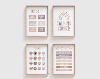 All Feelings Are Welcome Poster Calm Corner Print Emotions - Etsy