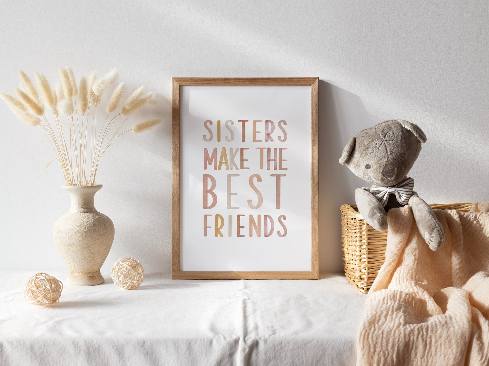 Boho Watercolor Sisters Make the Best Friends Boho Girls - Etsy