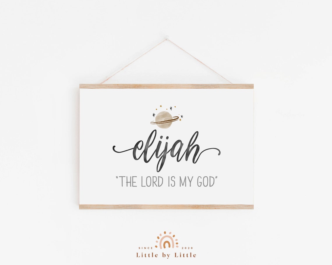 Elijah Name Meaning Art: Boys Nursery Decor (digital Download) - Etsy