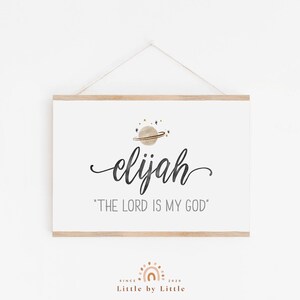 Elijah Name Meaning Art: Boys Nursery Decor (digital Download) - Etsy