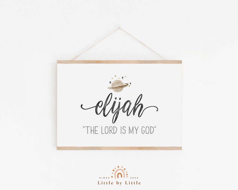 Elijah Name Meaning Art: Boys Nursery Decor (digital Download) - Etsy
