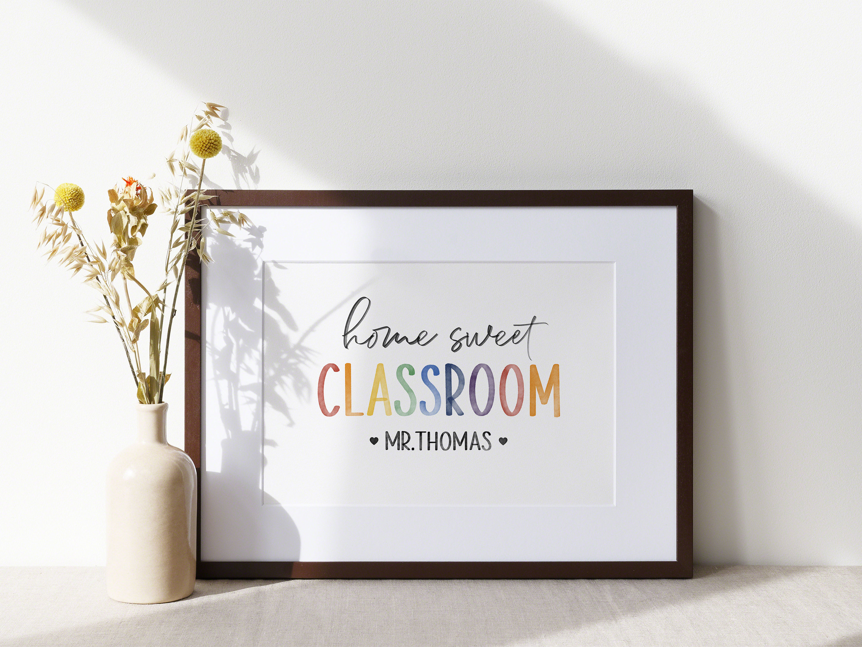 Home Sweet Classroom Sign With Teacher Name Custom Classroom | Etsy