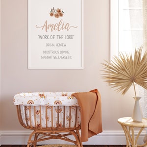 Amelia Name Meaning Print, Amelia Name Art, Baby Shower Gift, Girls ...