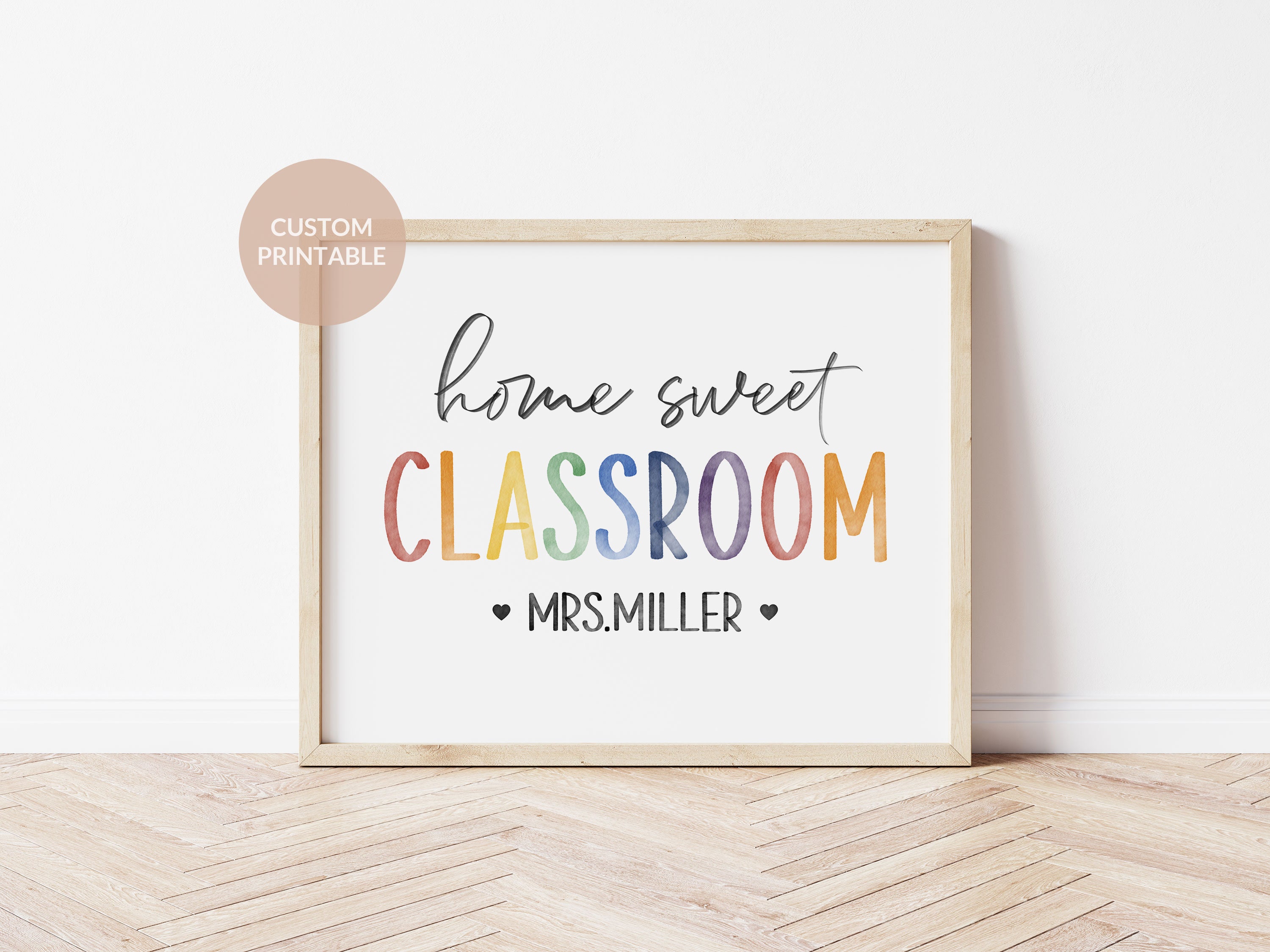 Home Sweet Classroom Sign With Teacher Name Custom Classroom | Etsy