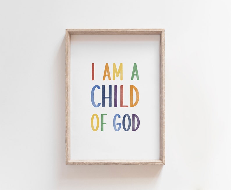 I Am a Child of God Print Nursery Bible Verse Child of God - Etsy