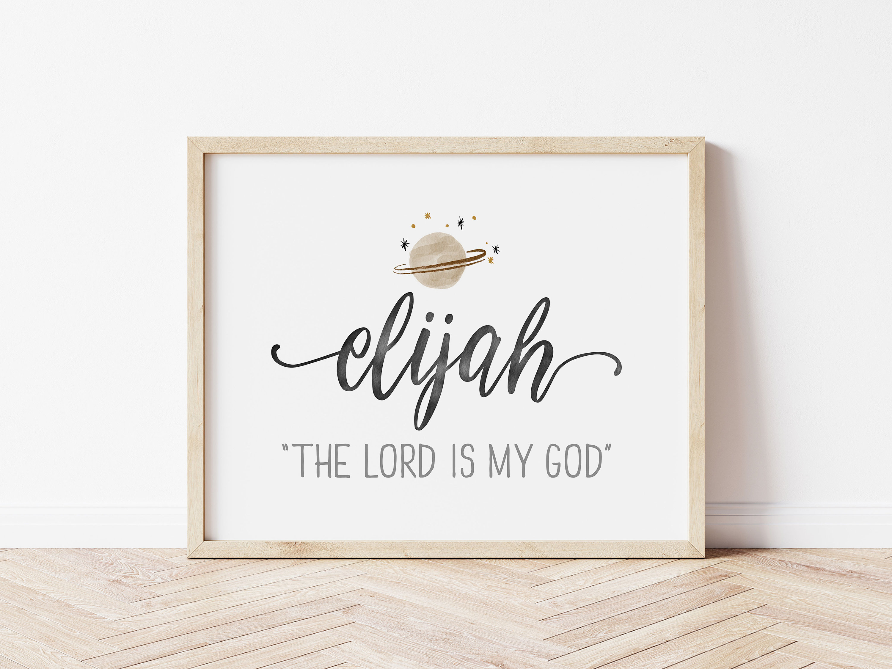 Elijah Name Meaning Art: Boys Nursery Decor (digital Download) - Etsy