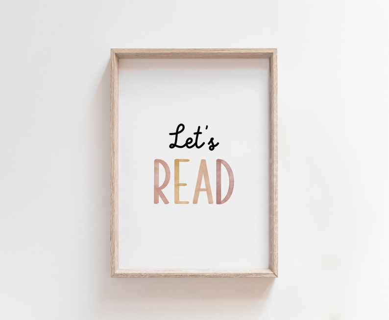 Boho Reading Corner Sign Let's Read Today a Reader - Etsy