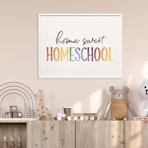 Home Sweet Homeschool, Homeschool Sign, Colorful Homeschool Decor ...