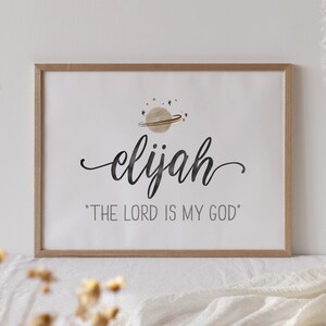 Elijah Name Meaning Art: Boys Nursery Decor (digital Download) - Etsy