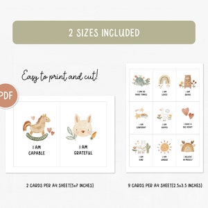 36 Affirmation Cards for Kids Printable, Positive Daily Affirmation ...