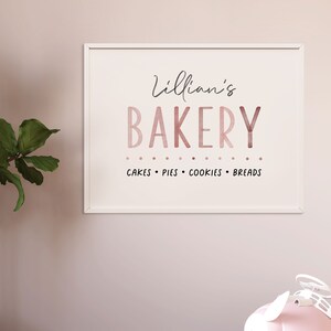 Kids Bakery Sign, Custom Play Kitchen Sign, Bake Shop Sign ...