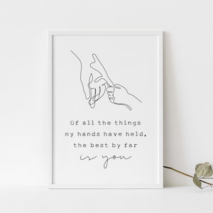 Baby Hand Line Art Print: Nursery Quote (digital Download) - Etsy