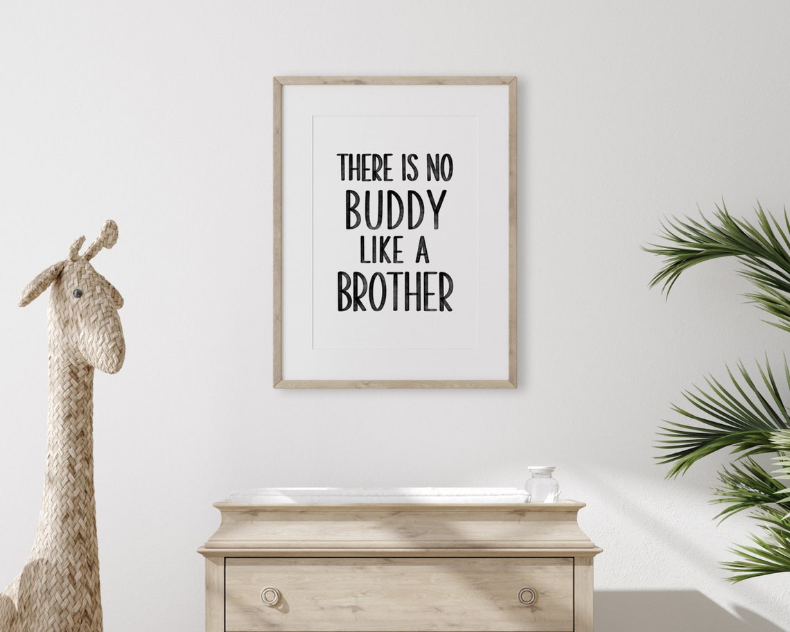 Brother Quote Print: Minimalist Boys Room Decor (digital Download) - Etsy
