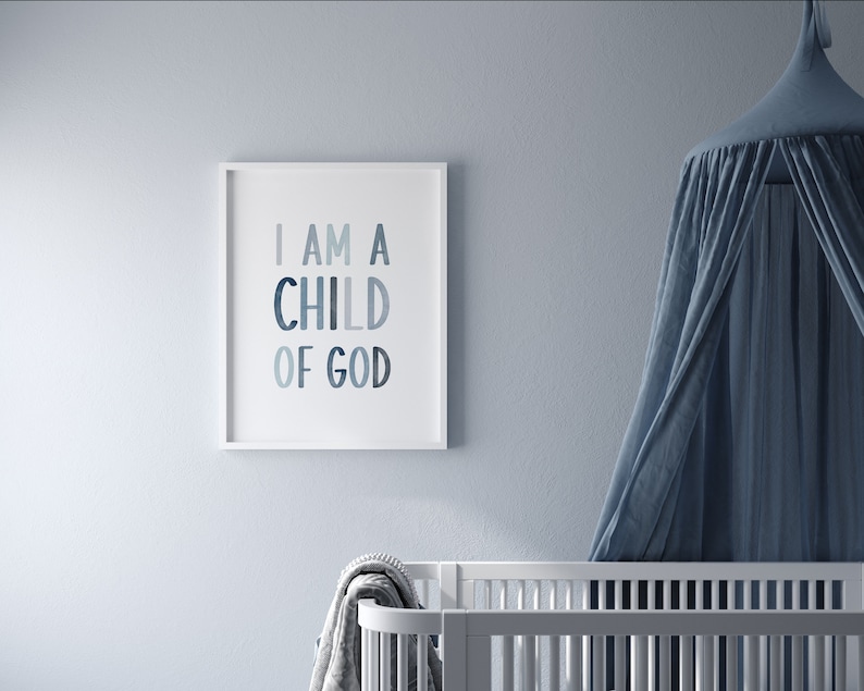 I Am a Child of God Nursery Bible Verse Child of God Print - Etsy
