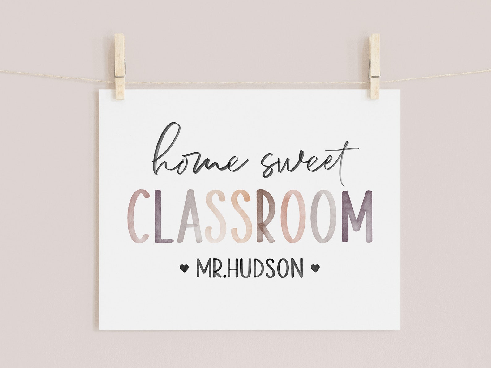 Custom Classroom Sign Home Sweet Classroom Sign With Teacher - Etsy