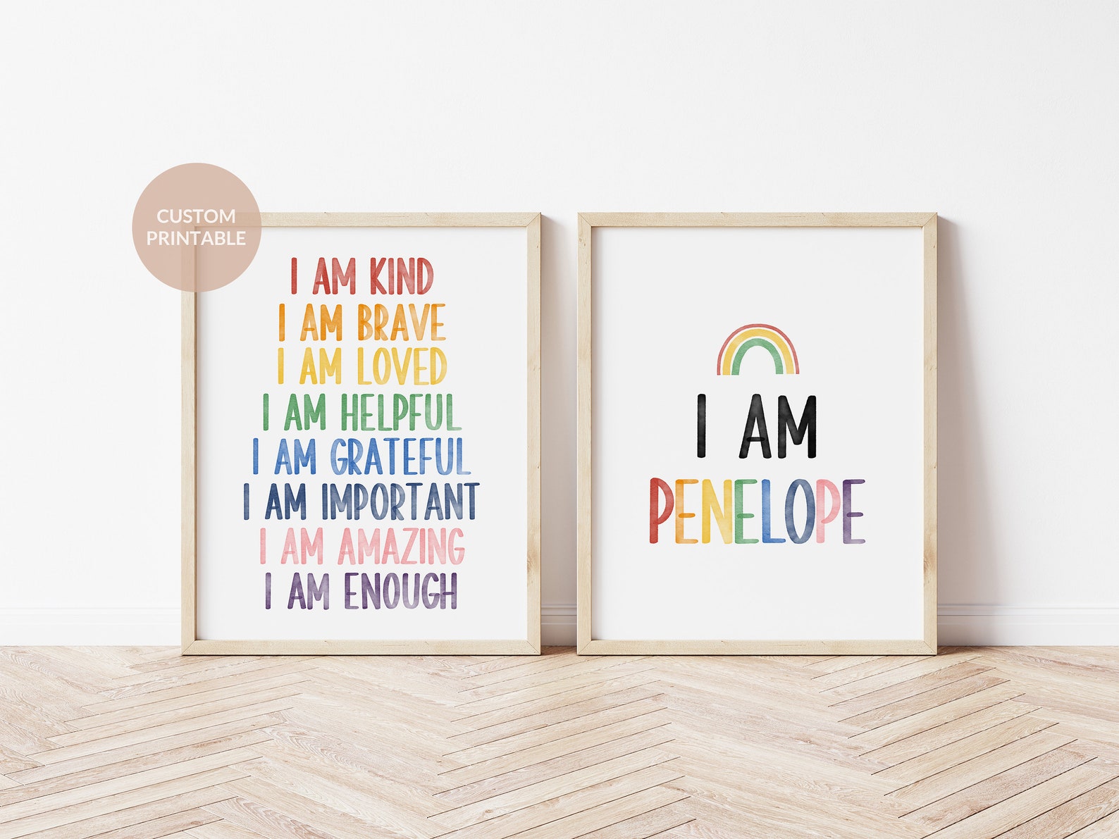 Custom Kids Affirmations Custom Name Print SET of 2 Prints - Etsy