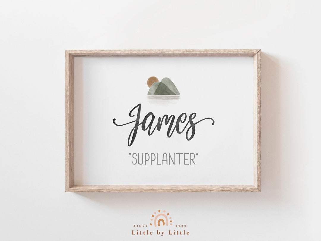 James Name Meaning Print: Minimalist Boy Nursery Decor (digital ...