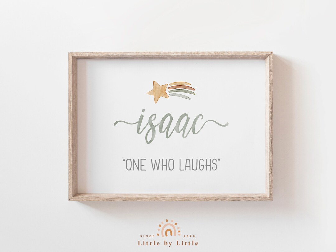 Isaac Name Meaning Print: Watercolor Nursery Decor (digital Download ...