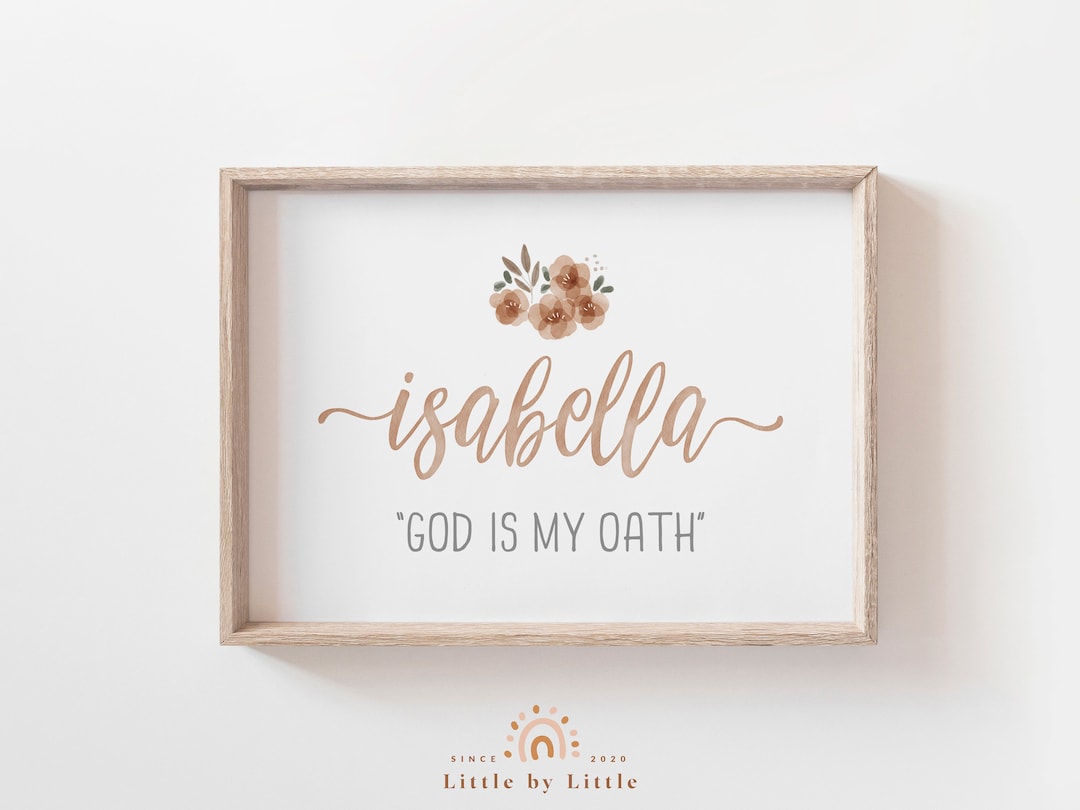 Isabella Name Sign, Isabella Name Meaning Print, Baby Shower Gift ...