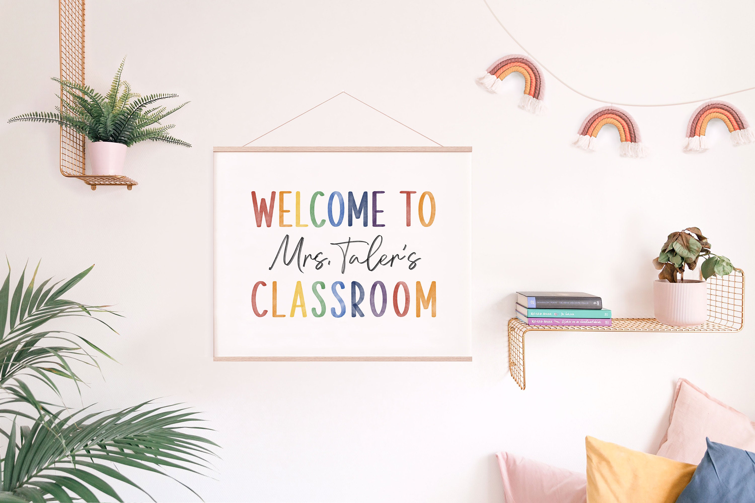 Welcome to Classroom Sign Teacher Name Sign Custom Classroom - Etsy