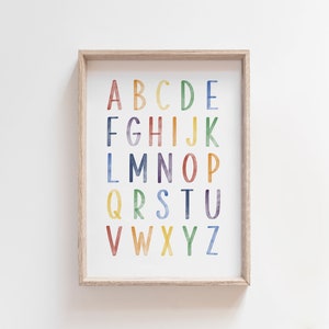 SET of 6 Learning Prints, Alphabet Number Week Shapes Colors Months ...