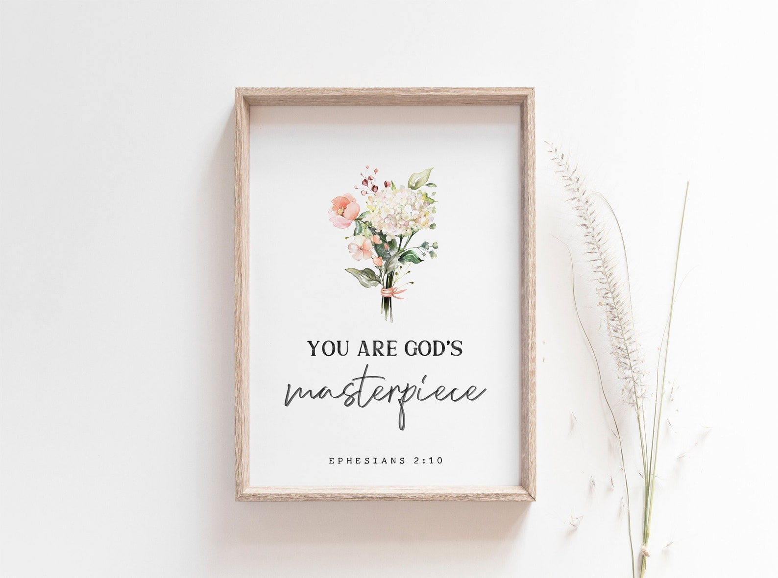 You are god's masterpiece Bible Verse Wall Art Ephesians | Etsy