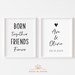 Born Together Friends Forever, Custom Twin Name Sign, Black Watercolor ...