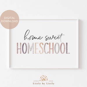 Home Sweet Homeschool, Homeschool Sign, Boho Homeschool Decor ...