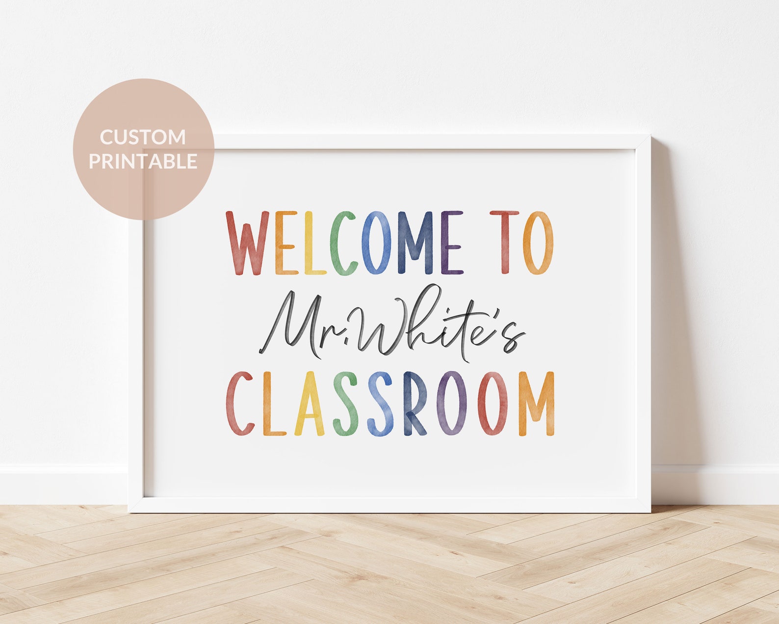 Welcome to Classroom Sign Teacher Name Sign Custom Classroom - Etsy