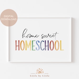 Home Sweet Homeschool, Homeschool Sign, Colorful Homeschool Decor ...