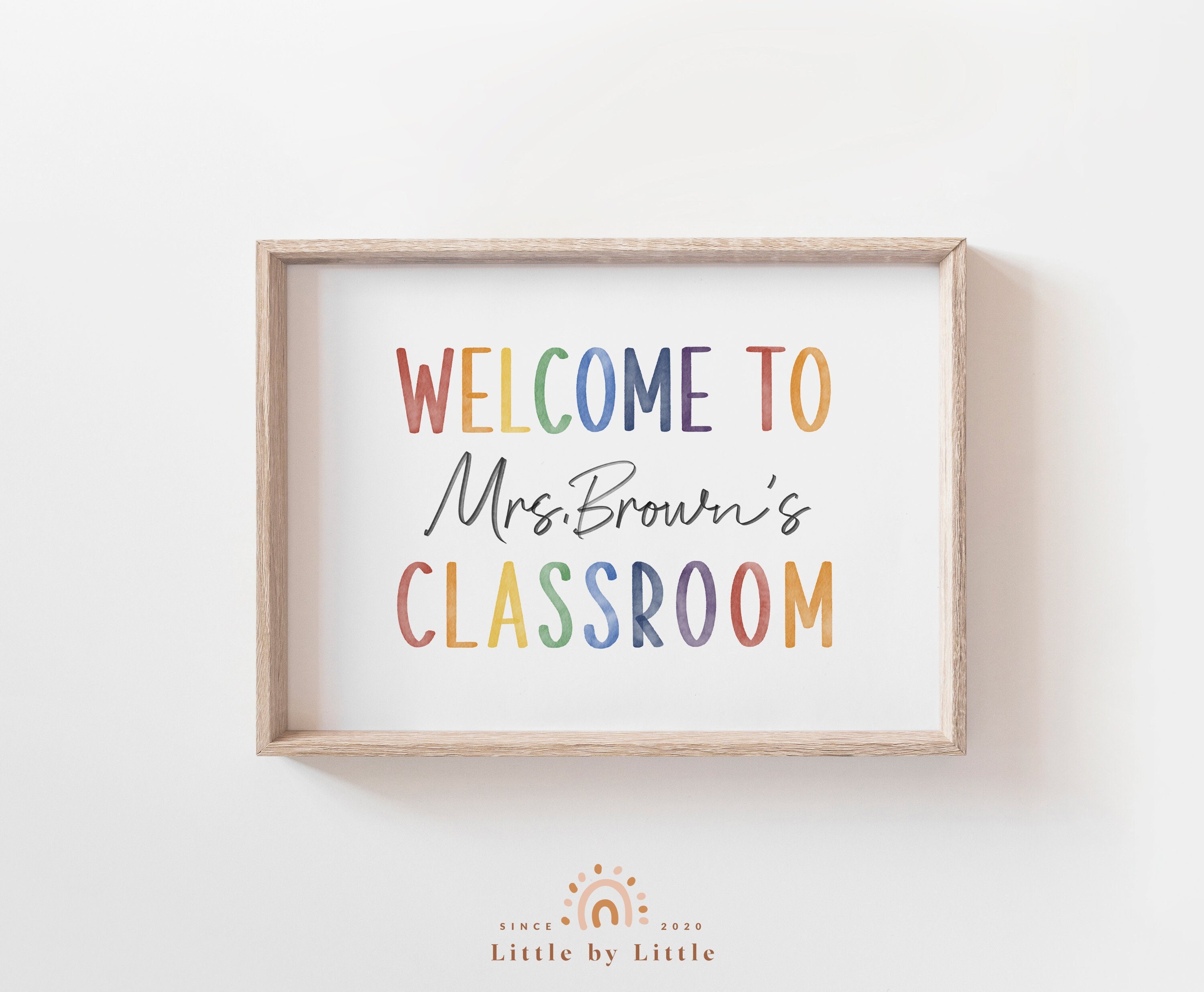Welcome to Classroom Sign Teacher Name Sign Custom Classroom - Etsy