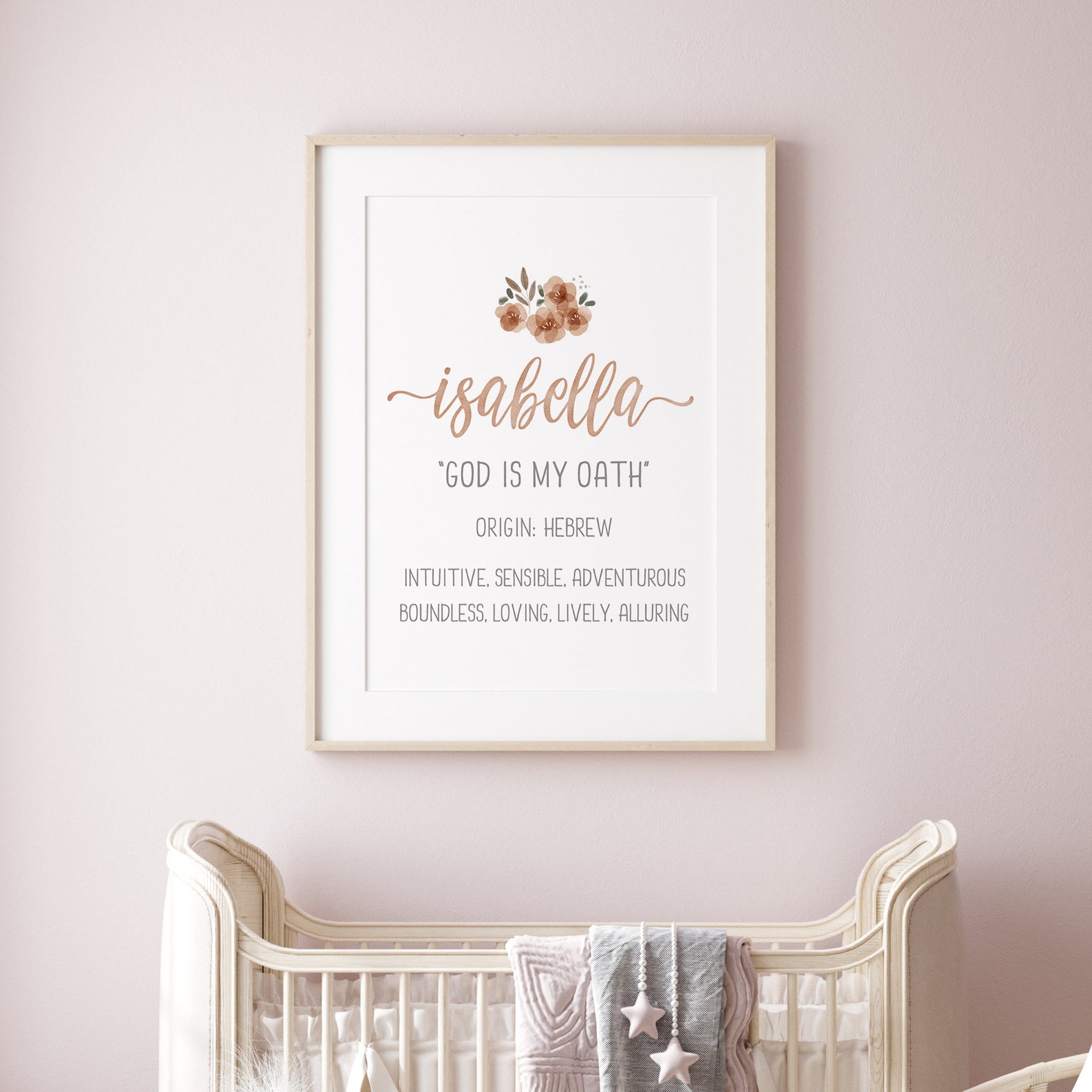 Isabella Name Meaning Print Isabella Name Art Baby Shower - Etsy
