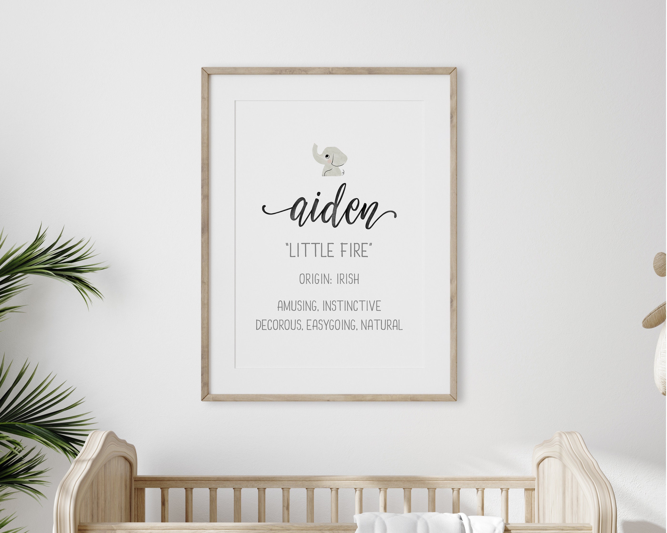 Aiden Name Meaning Print: Baby Boy Nursery Decor (instant Download) - Etsy