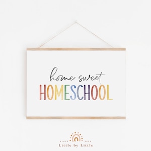 Home Sweet Homeschool, Homeschool Sign, Colorful Homeschool Decor ...