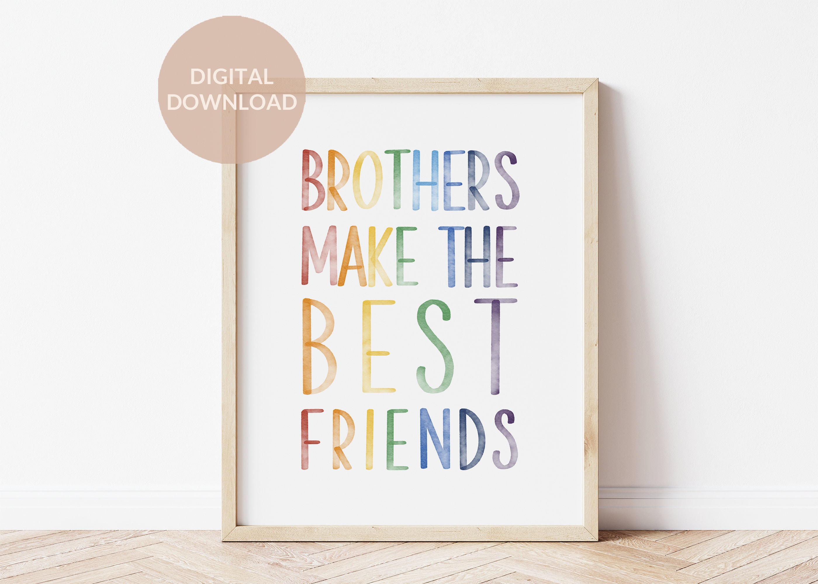 Brothers Wall Art Brothers Make the Best Friends Brothers - Etsy