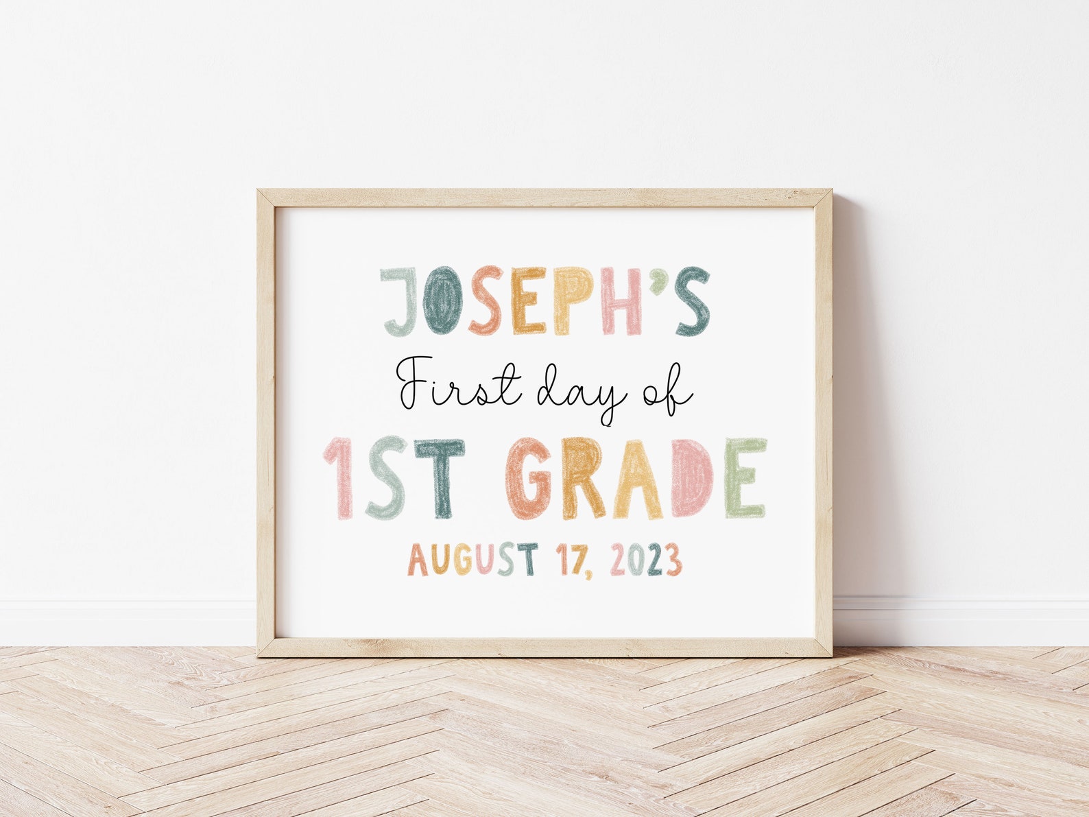 Custom Back to School Sign, First Day of School, Printable Photo Prop ...
