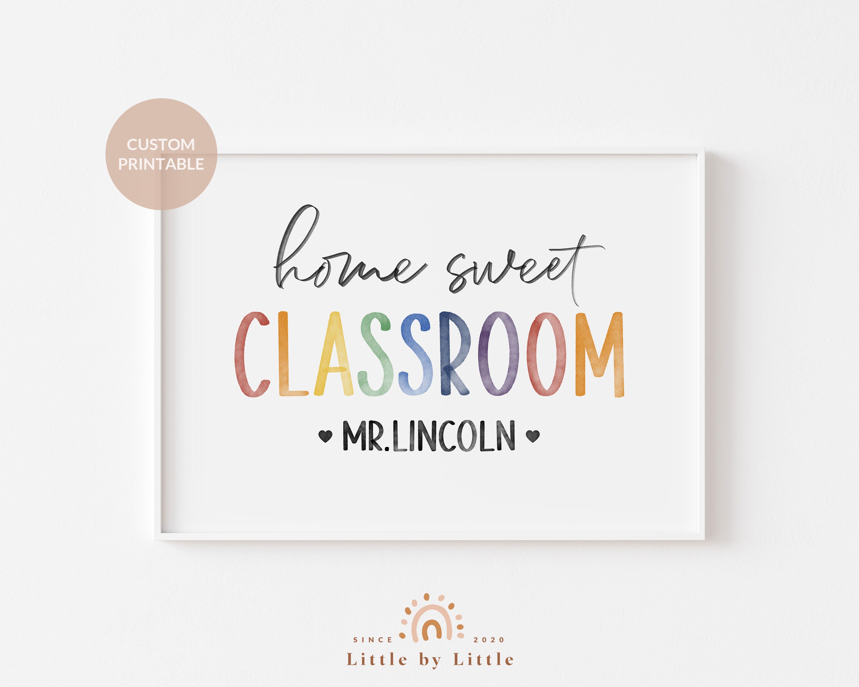 Home Sweet Classroom Sign With Teacher Name Custom Classroom | Etsy