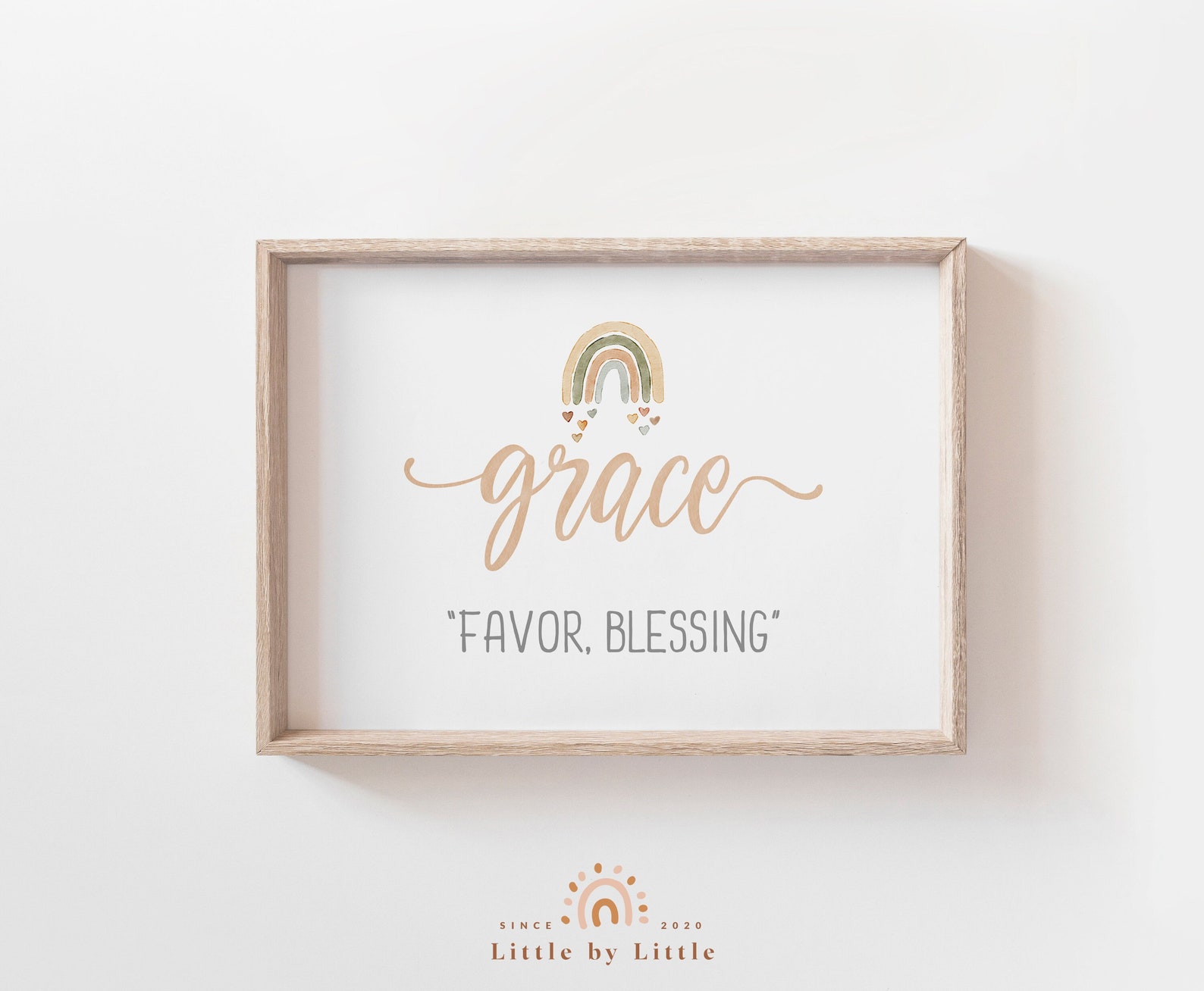 Grace Name Meaning Print Watercolor Name Print Baby Shower - Etsy