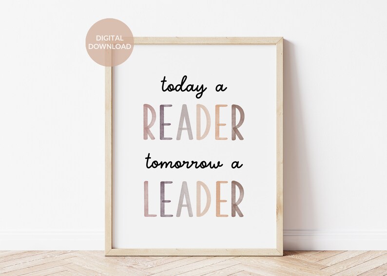 Today a Reader Tomorrow a Leader Boho Classroom Decor - Etsy