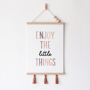 Enjoy the Little Things Printable Wall Art, Neutral Watercolor ...