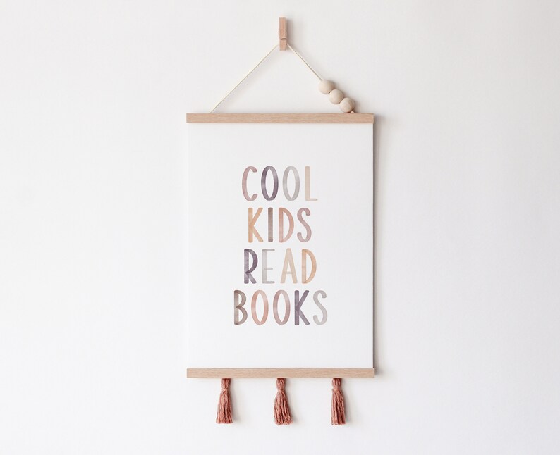 Cool Kids Read Books Boho Classroom Decor Kids Wall Art - Etsy