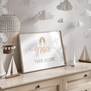 Grace Name Meaning Print, Watercolor Name Print, Baby Shower Gift ...