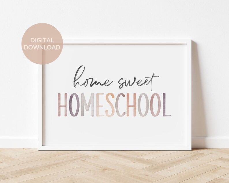 Home Sweet Homeschool Homeschool Sign Boho Homeschool Decor | Etsy
